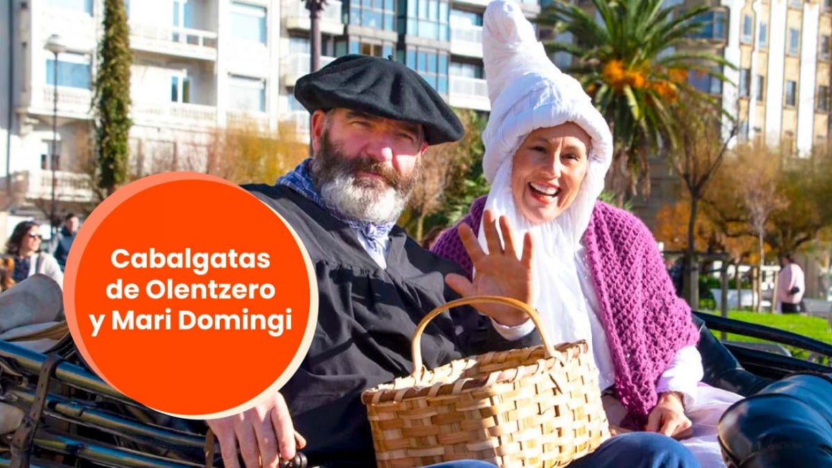 Cabalgata de Olentzero y Mari Domingi 2025 en Bilbao, Donostia, Vitoria ...